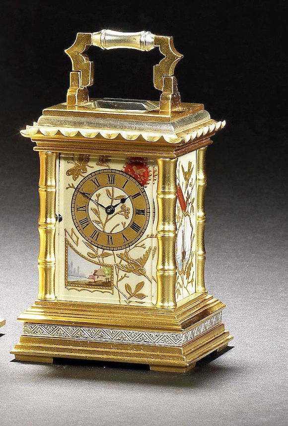 Bonhams : A late 19th century French silvered and gilt miniature pagoda ...