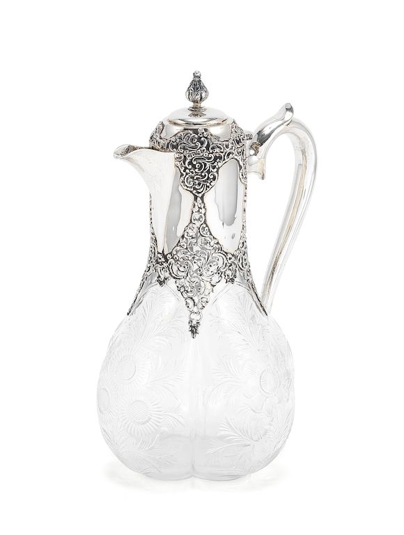 Bonhams : A Victorian silver mounted Stourbridge "rock crystal" glass ...