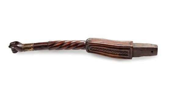 Bonhams : A 19th century carved alder yacht tiller arm