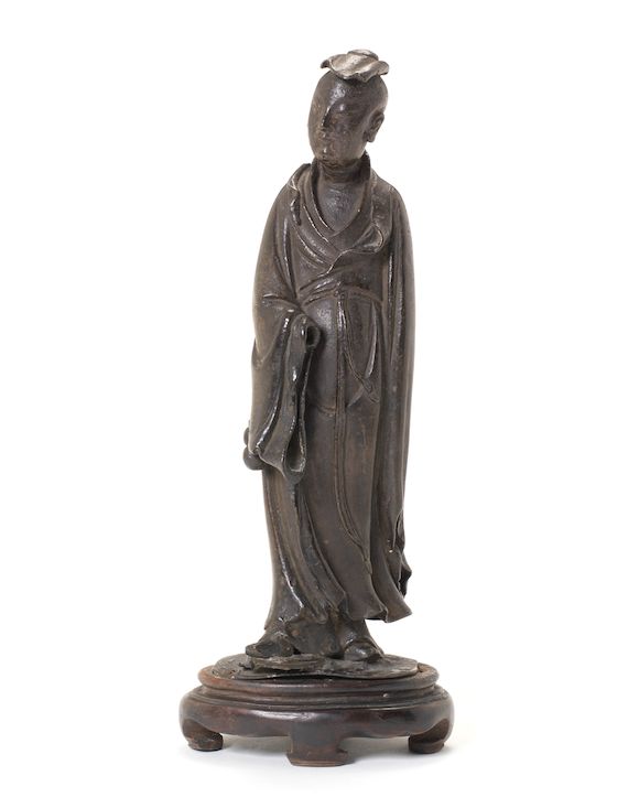 Bonhams : A bronze figure of Lu Dongbin 17th century