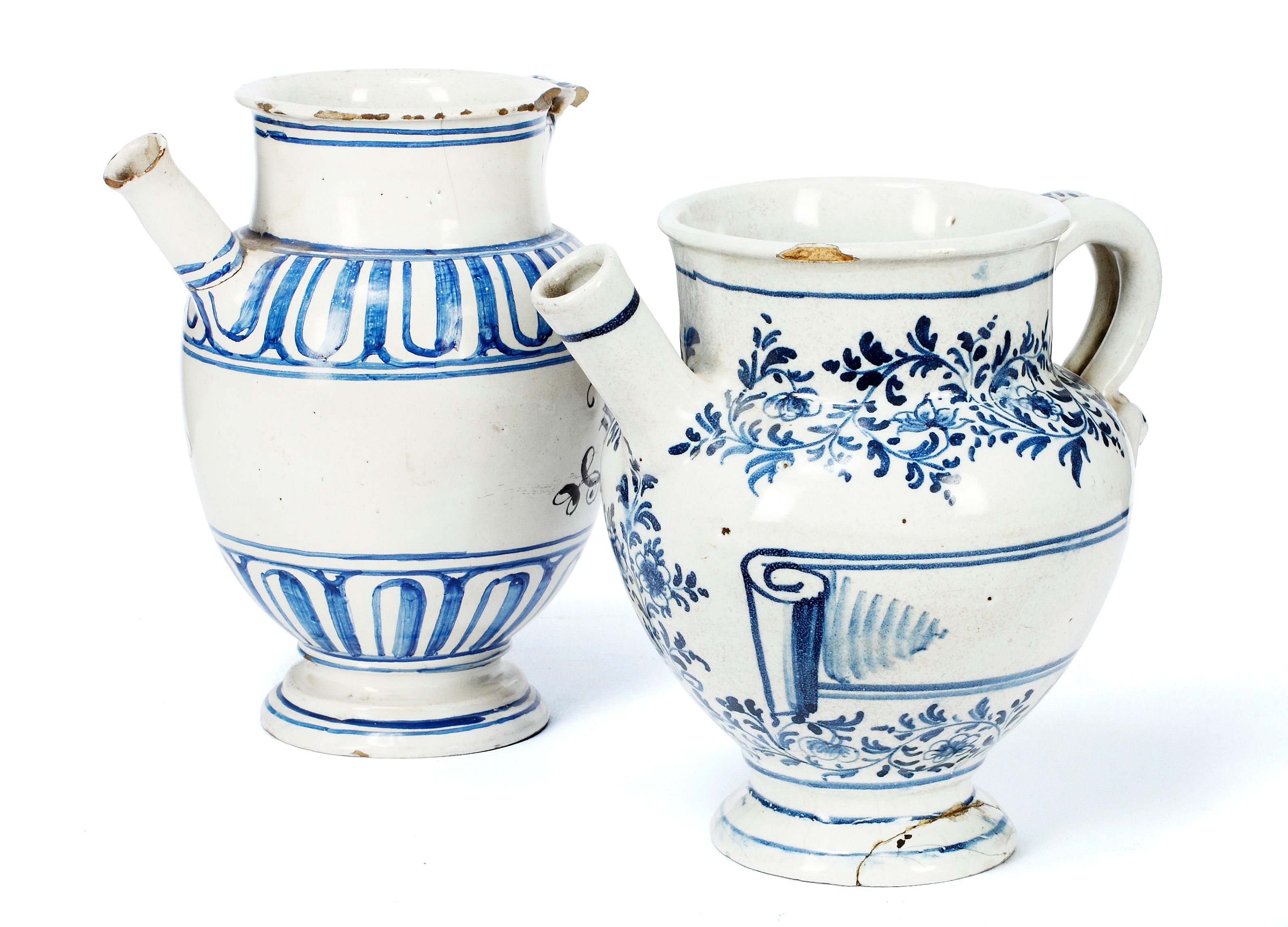 Bonhams : Two Dutch delft syrup jars, 18th century and later