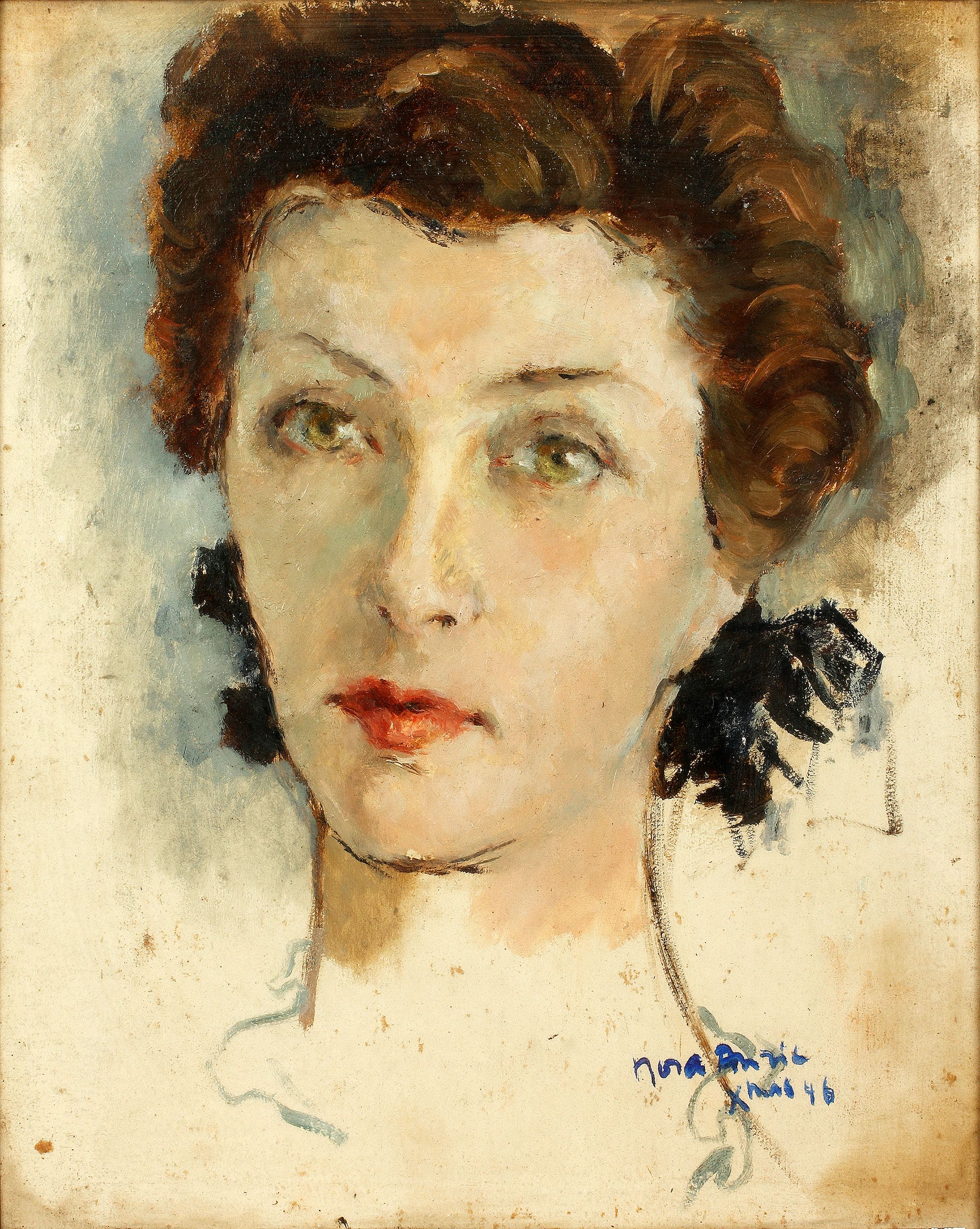 Bonhams : Nora Auric (French/Austrian, 1900-circa 1982) Head study of Louise Leveque de Vilmorin ...
