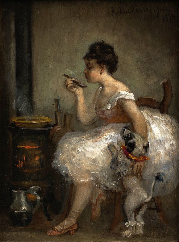 Bonhams : Albert Ludovici, Jnr. (British, 1852-1932) Testing the soup