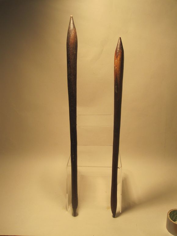 Bonhams : Two aboriginal throwing sticks Queensland, Australia 66cm and ...