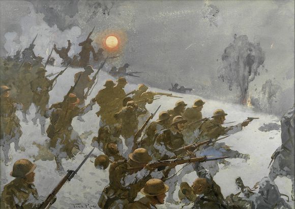 Bonhams : Fred Roe (British, 1865-1947) Over the top