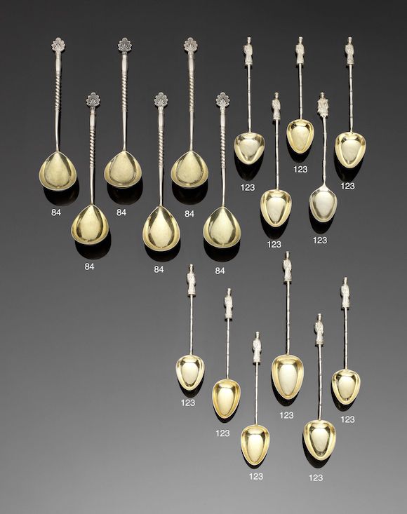 Bonhams : A cased set of Chinese export silver tea spoons makers mark ...