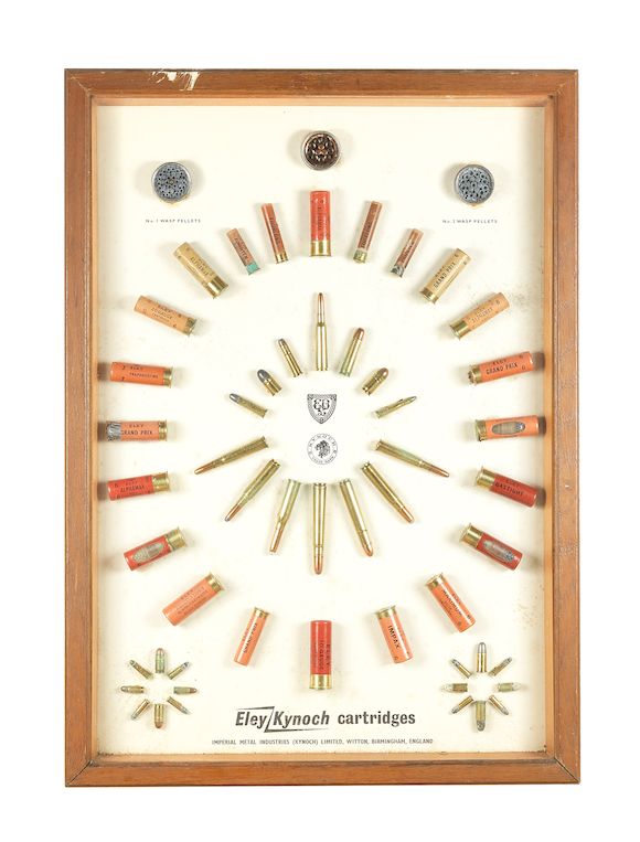 Bonhams : A Eley-Kynoch cartridge-display board