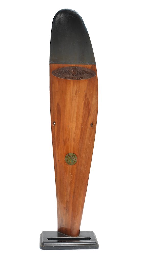 Bonhams : A mounted propeller blade