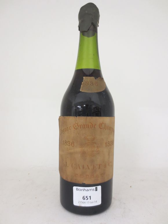 Bonhams : J. Calvet & Co. Grande Champagne Cognac 1836 (1)
