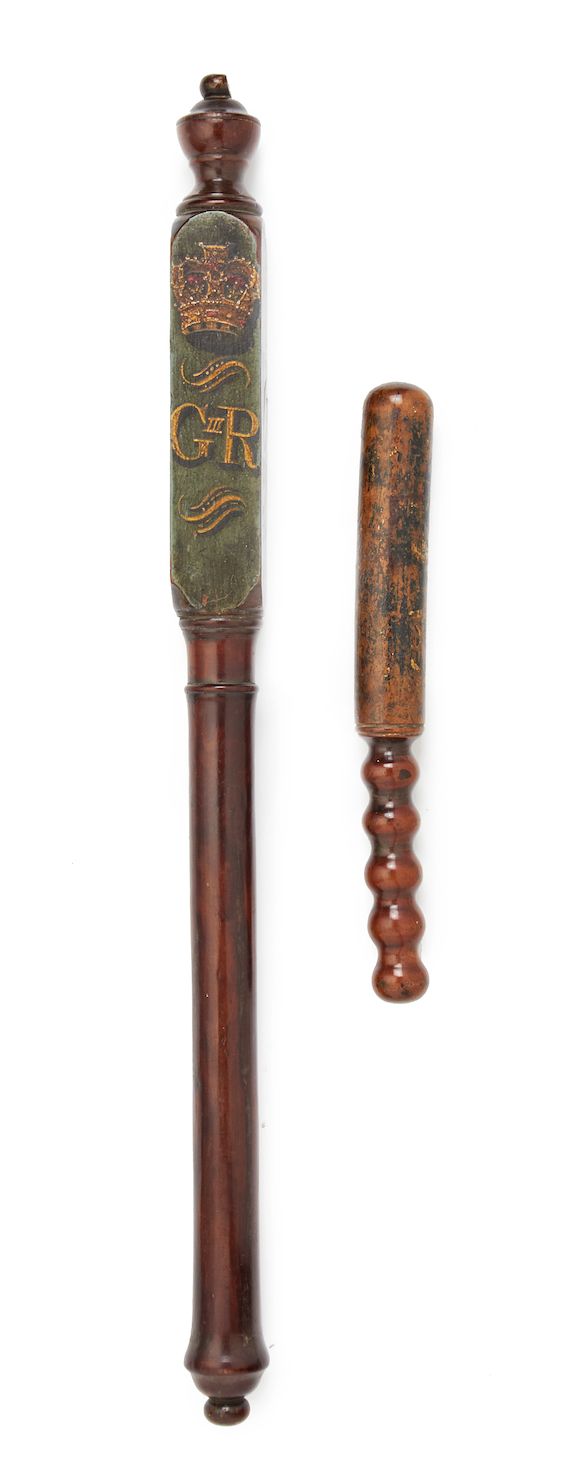 Bonhams : A George III polychrome-decorated yew-wood 'Cornish'-type ...