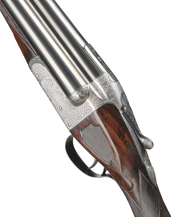 Bonhams : A fine and rare Green patent 12-bore single-trigger three ...