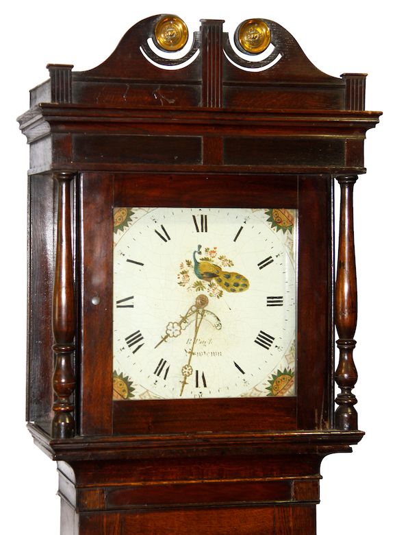 Bonhams : A George IV oak and mahogany longcase clock, R Pugh Newtown ...