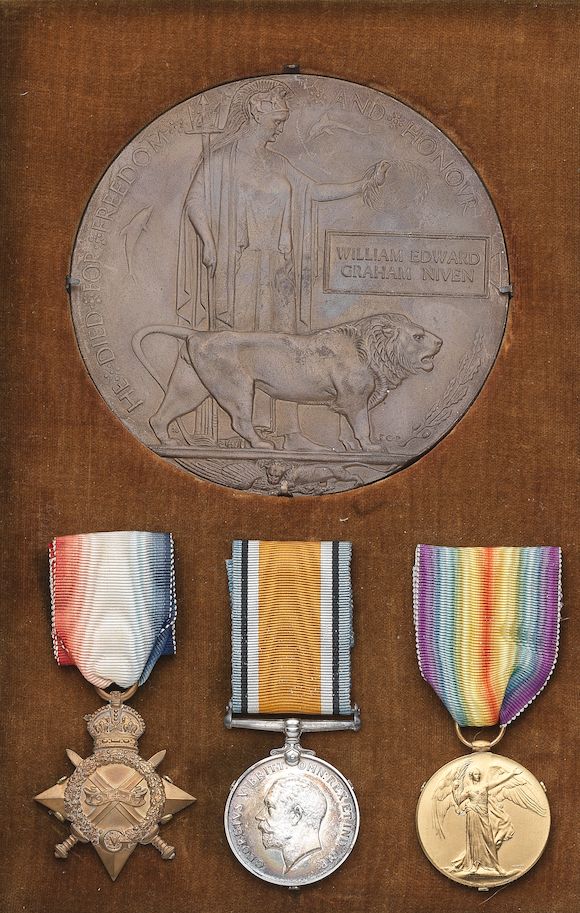 Bonhams : A Great War Gallipoli casualty group of three to Lieutenant W ...