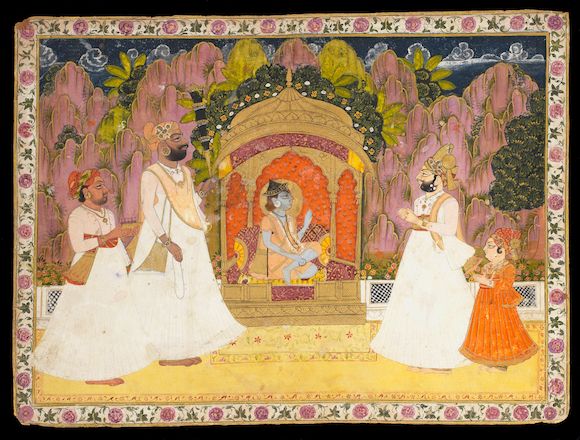 Bonhams : Maharajah Man Singh of Jodhpur (reg. 1803-43) with Prince ...