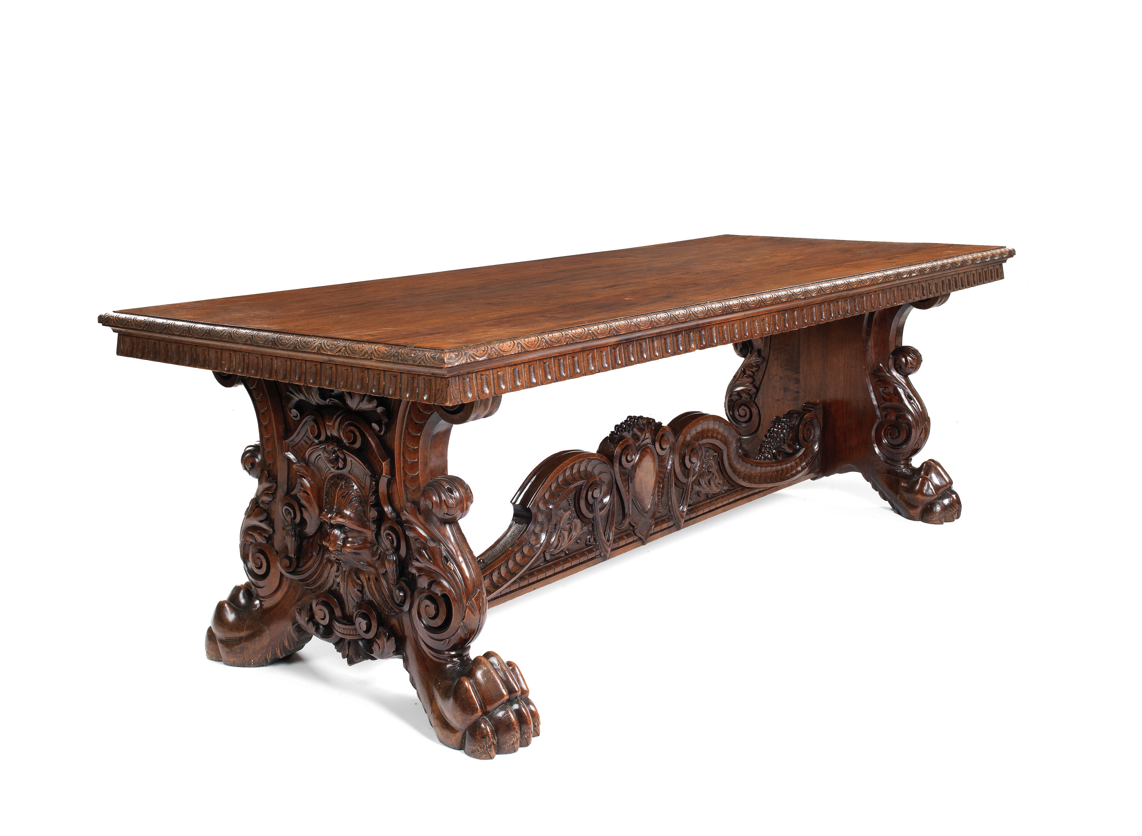 Bonhams : An Italian 19th century Renaissance revival walnut refectory ...
