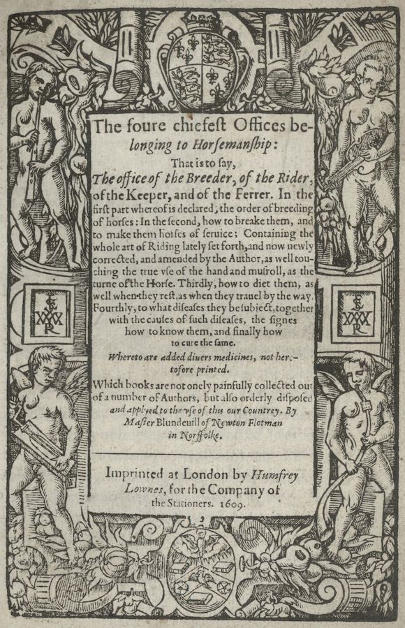 Bonhams : BLUNDEVILLE (THOMAS) The Foure Chiefest Offices Belonging to ...