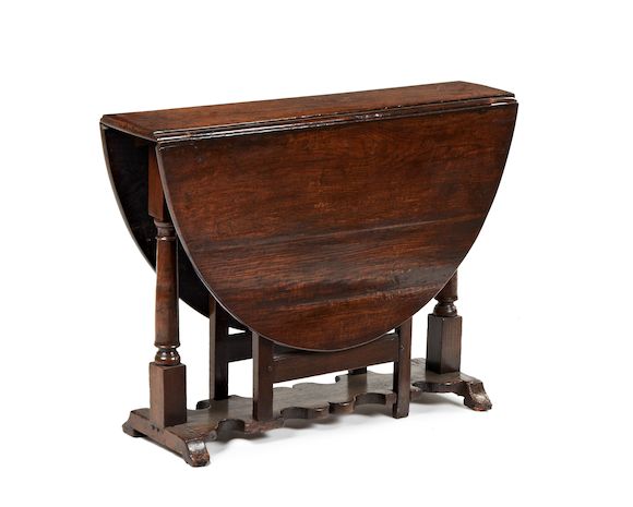 Bonhams : An oak gateleg occassional table, English Late 17th century ...