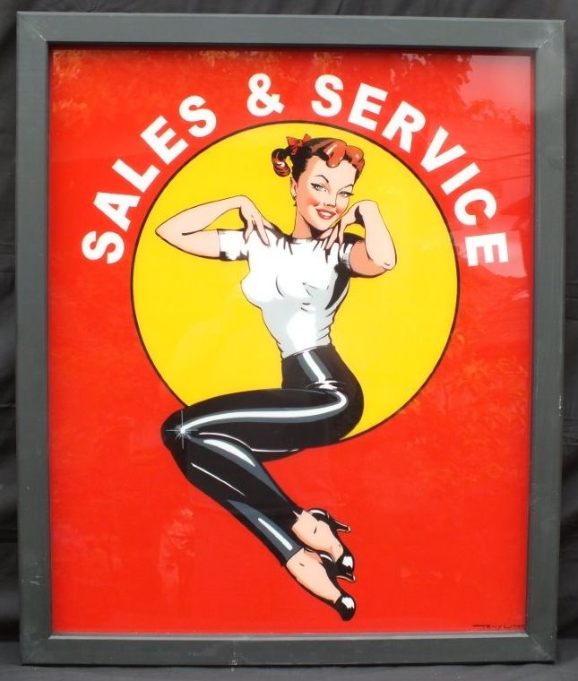 Bonhams Cars : Tony Upson, a hand-painted 'Sales and Service' sign,