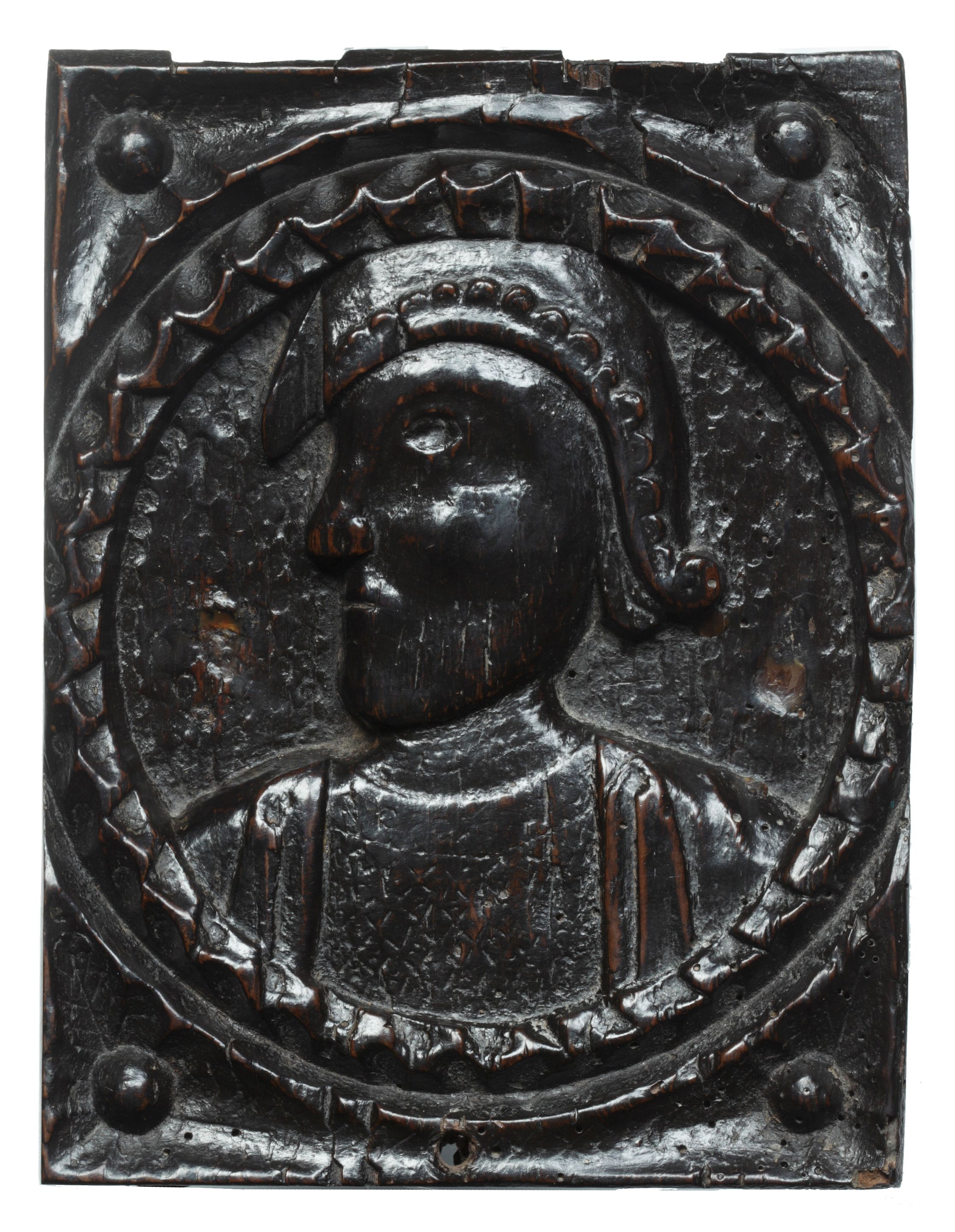 Bonhams : A small mid-16th century carved oak 'Romayne'-type panel ...