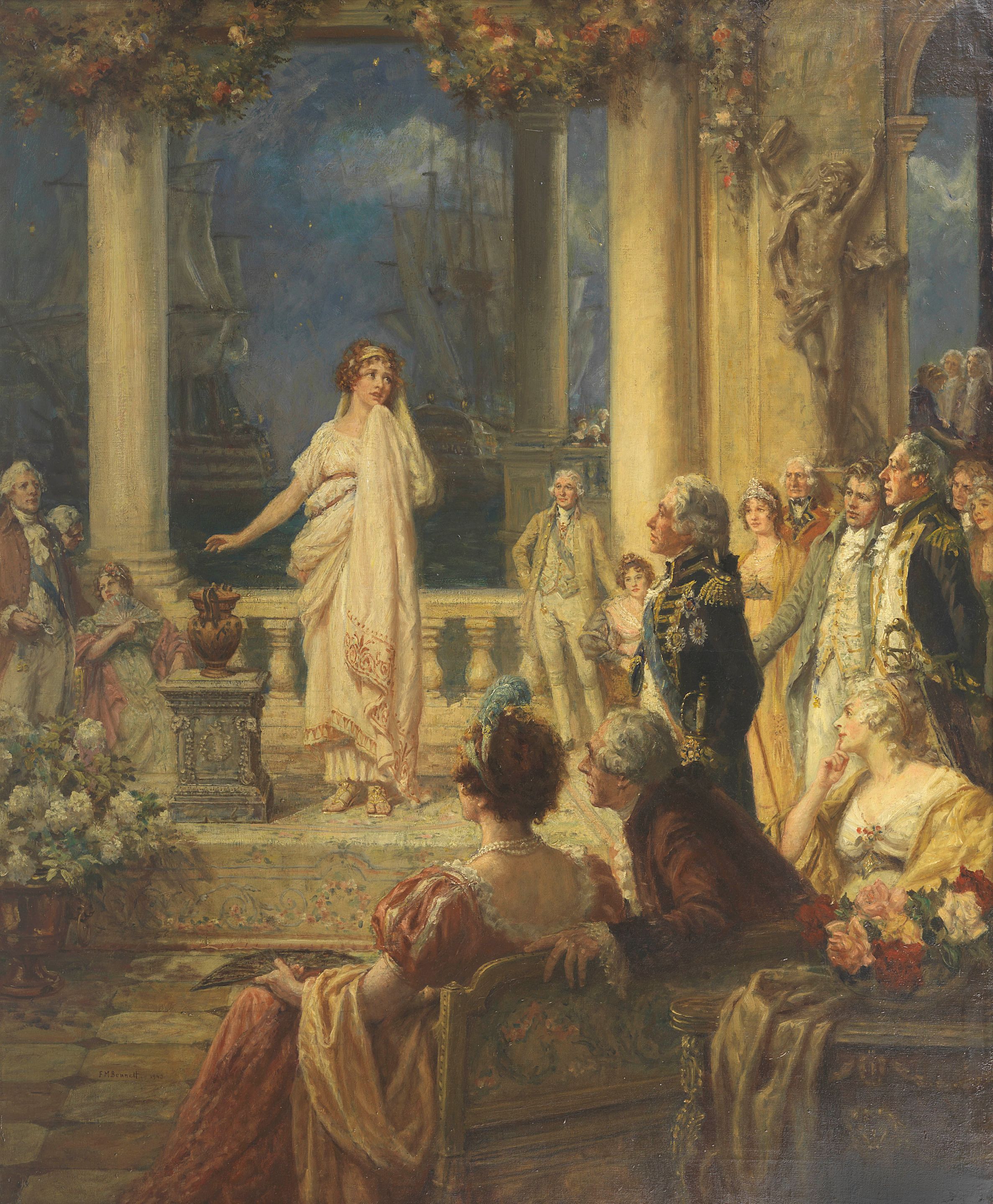 Bonhams : Frank Moss Bennett (British, 1874-1952) Lady Hamilton and ...