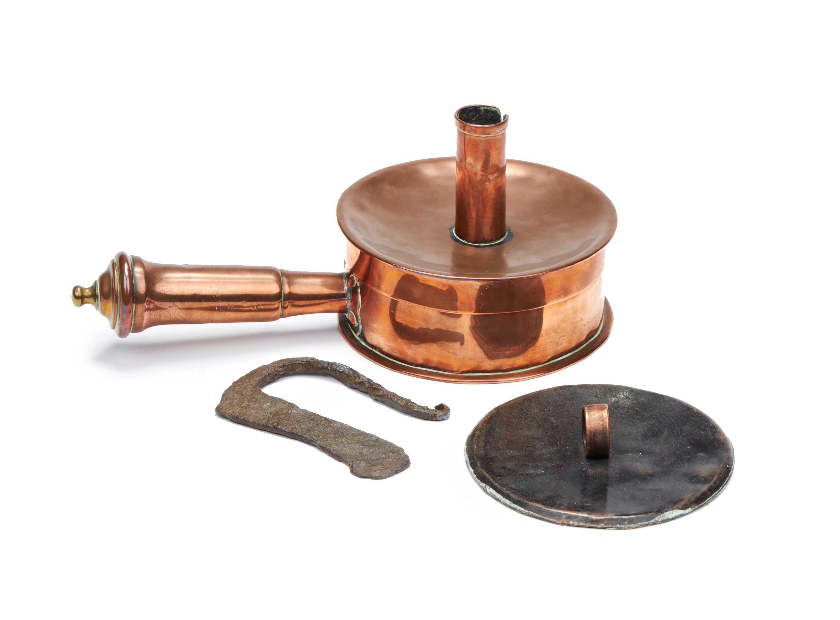 Bonhams : An early 19th century sheet copper canister-form tinder box ...