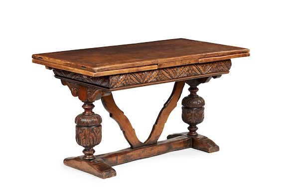 Bonhams : An oak draw-leaf table In the Elizabethan-Revival manner ...
