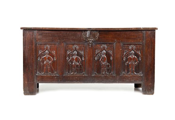 Bonhams : A 17th century oak coffer, French