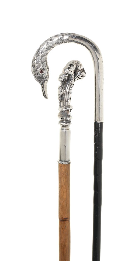 Bonhams : An early 20th century silver mounted parasole handle by John ...
