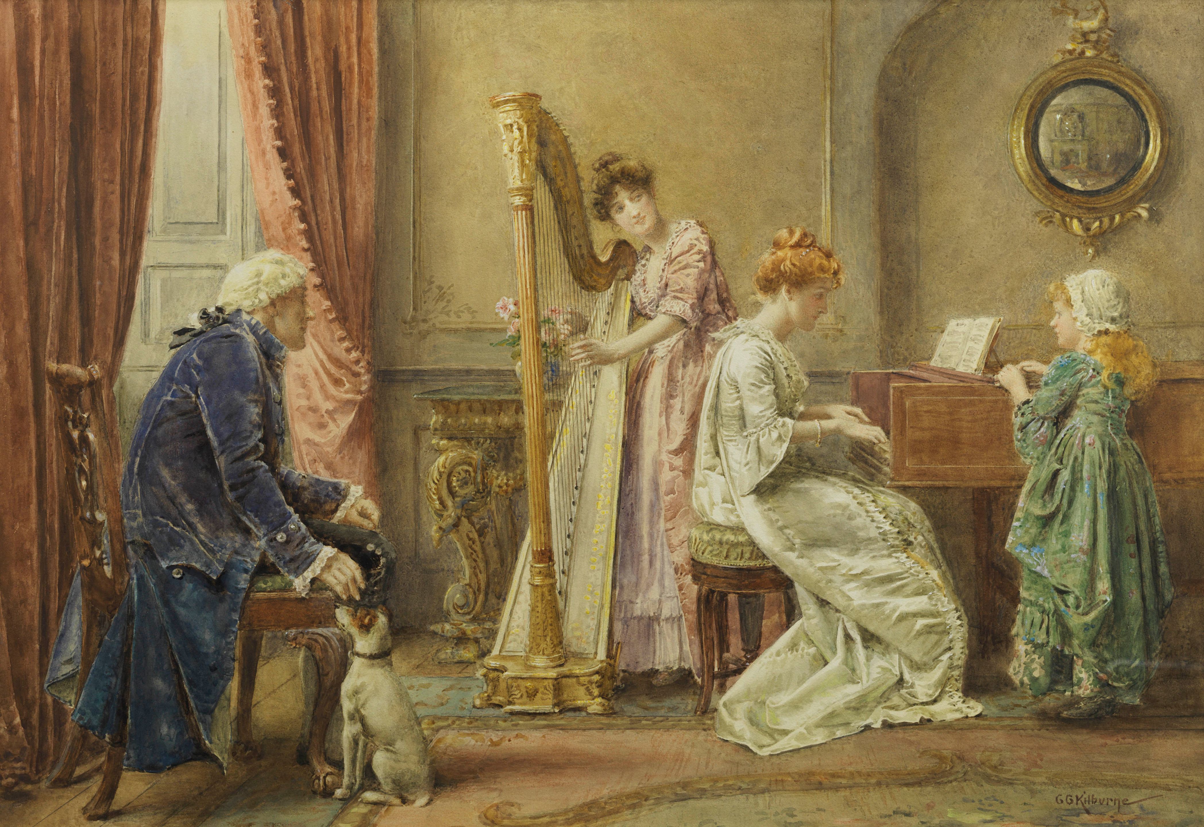 Bonhams : George Goodwin Kilburne, RI, RBA (British, 1839-1924) The duet