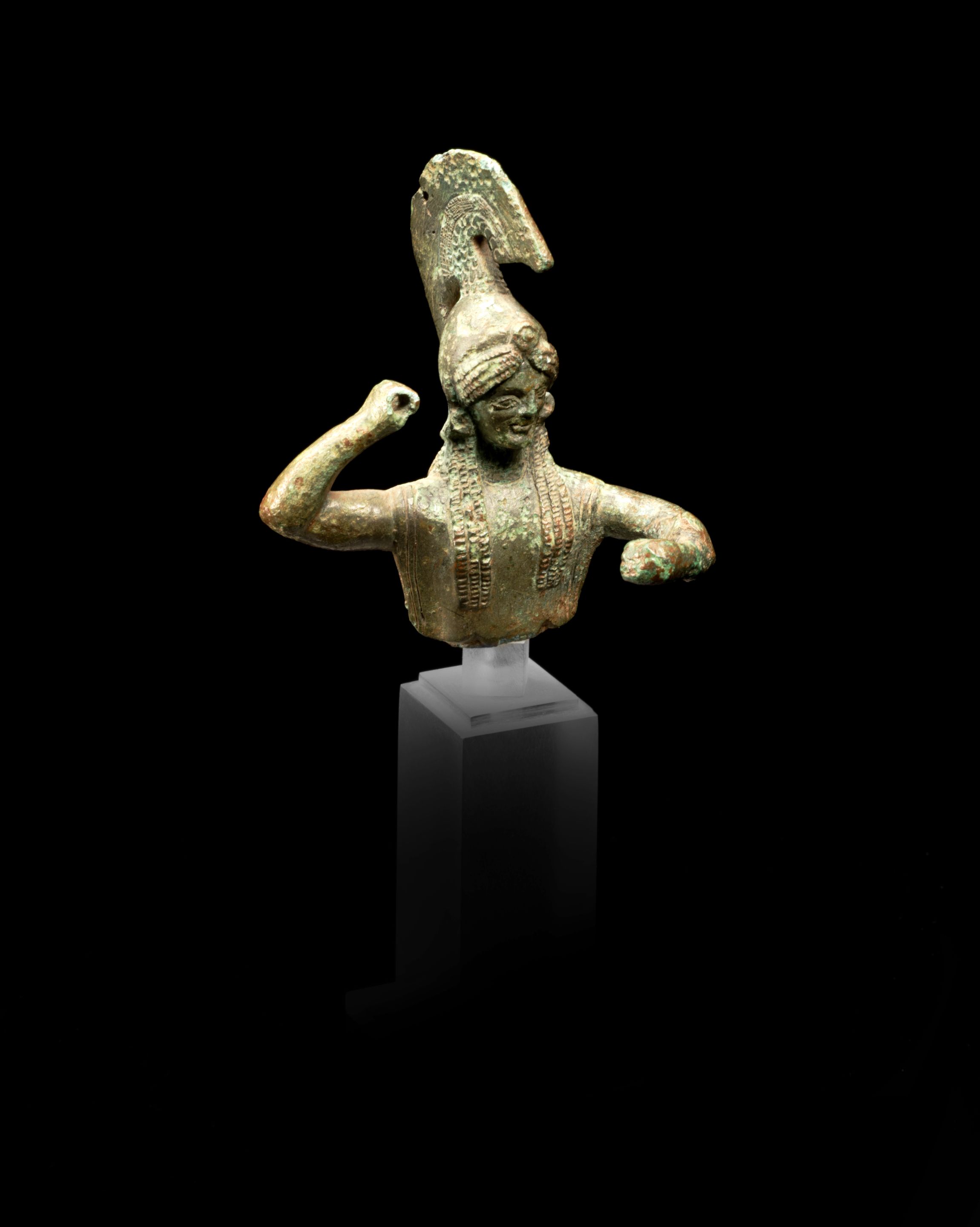 Bonhams : A Greek bronze bust of Athena Palladion