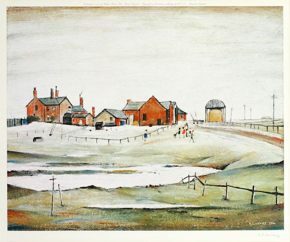 Bonhams : Laurence Stephen Lowry R.A. (British, 1887-1976) Landscape ...