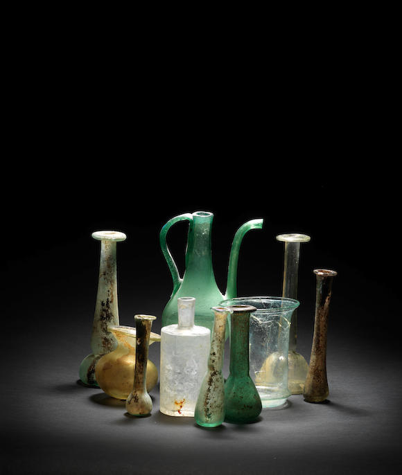 Bonhams Seven Roman Glass Vessels And Three Other Islamic Vessels 10