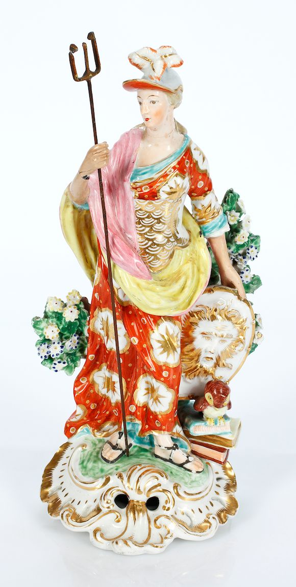 Bonhams : A Derby figure of Minerva, circa 1780