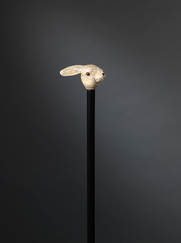 Bonhams : A late 19th/early 20th century ivory lady's 'Hare' parasole ...