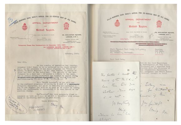 Bonhams : POPPY APPEAL Two albums relating to the establishment of Earl ...