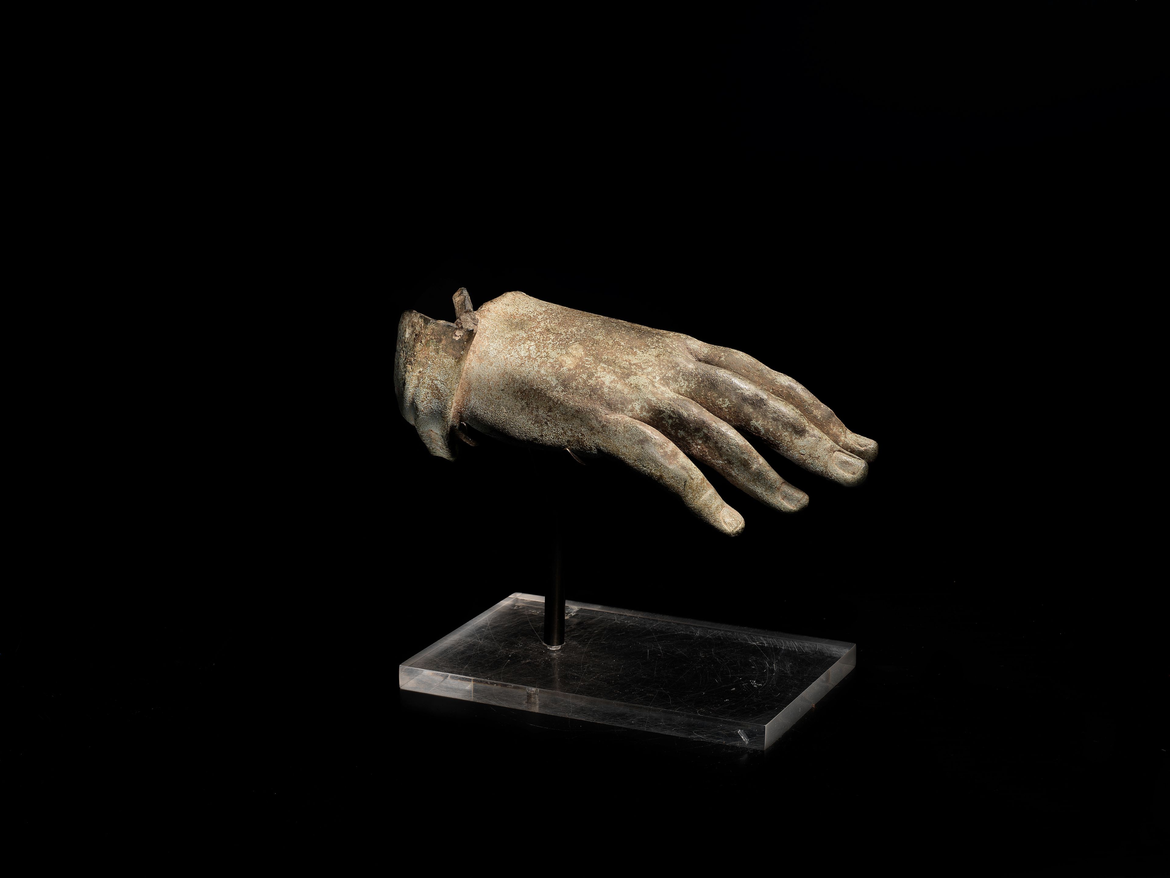 Bonhams : A Roman bronze right hand