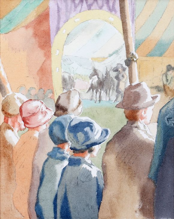 Bonhams : Thérèse Lessore (French, 1884-1945) Watching the show, Olympia