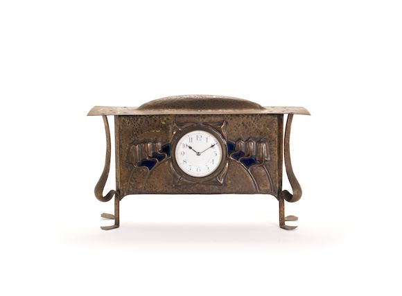 Bonhams : George Walton, attributed An Art Nouveau Brass and Enamel ...