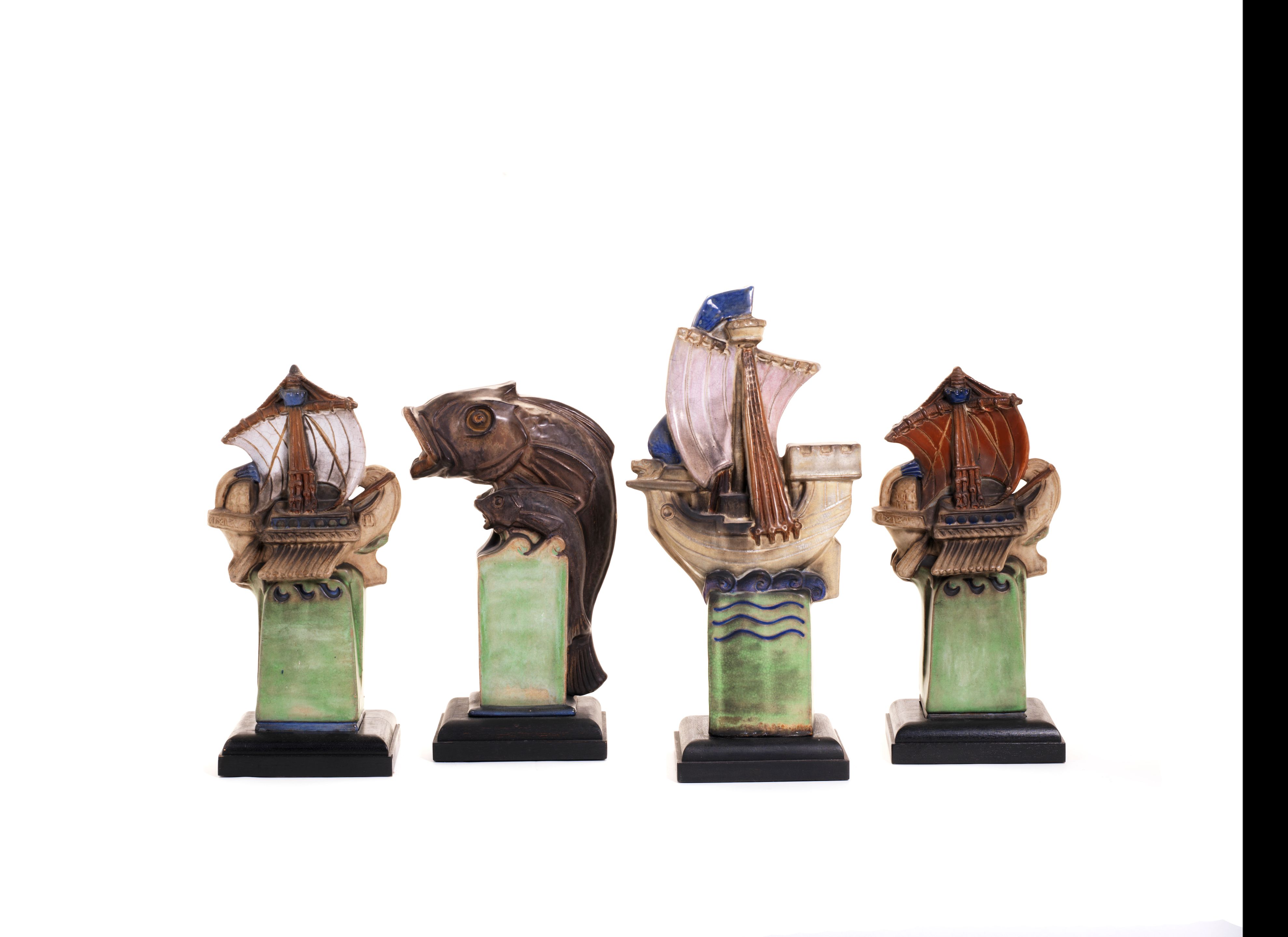 Bonhams : Gilbert Bayes for Doulton Lambeth a Washing Post Finial ...