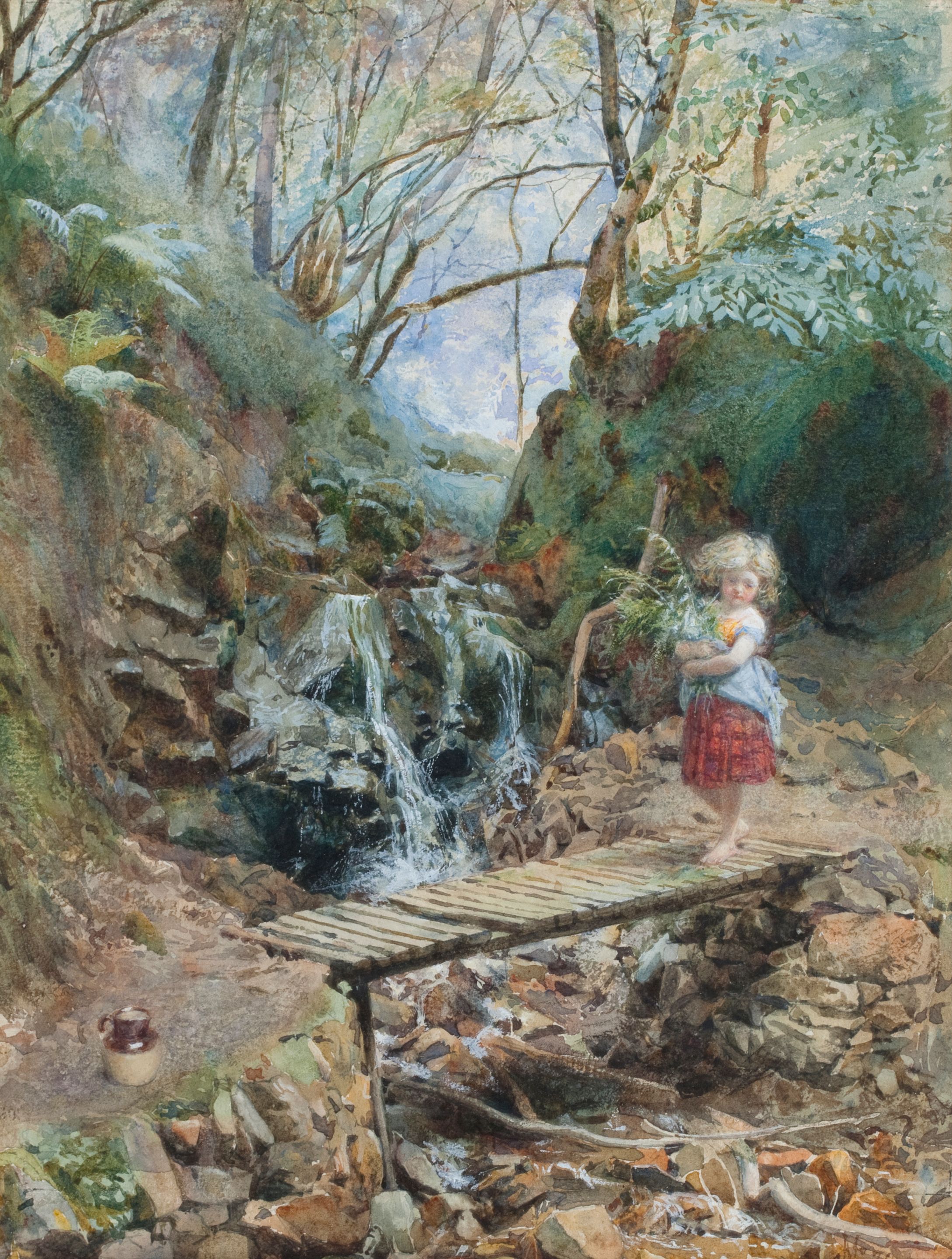 Bonhams : George Manson (British, 1850-1876) Flower Girl