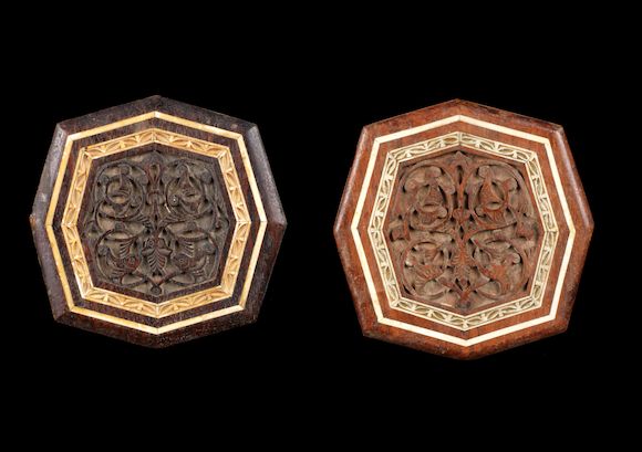 Bonhams : Two Mamluk bone-inlaid carved wood Panels Egypt, 13th/ 14th ...