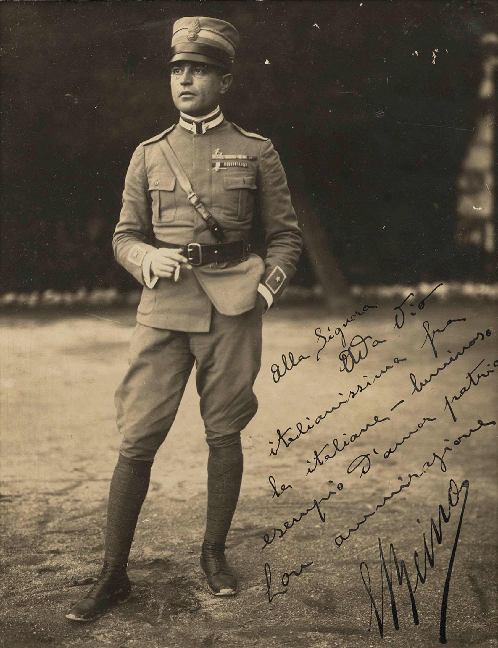 Bonhams : ITALIAN OFFICER Photograph signed (L. Meino) and inscribed in ...