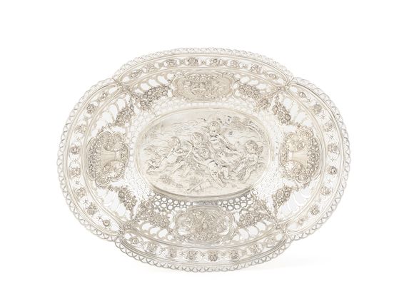 Bonhams : A late 19th / early 20th century German silver basket incuse ...