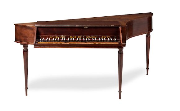 Bonhams : A mahogany cased spinet, by Johannes Morley Londini, on ...