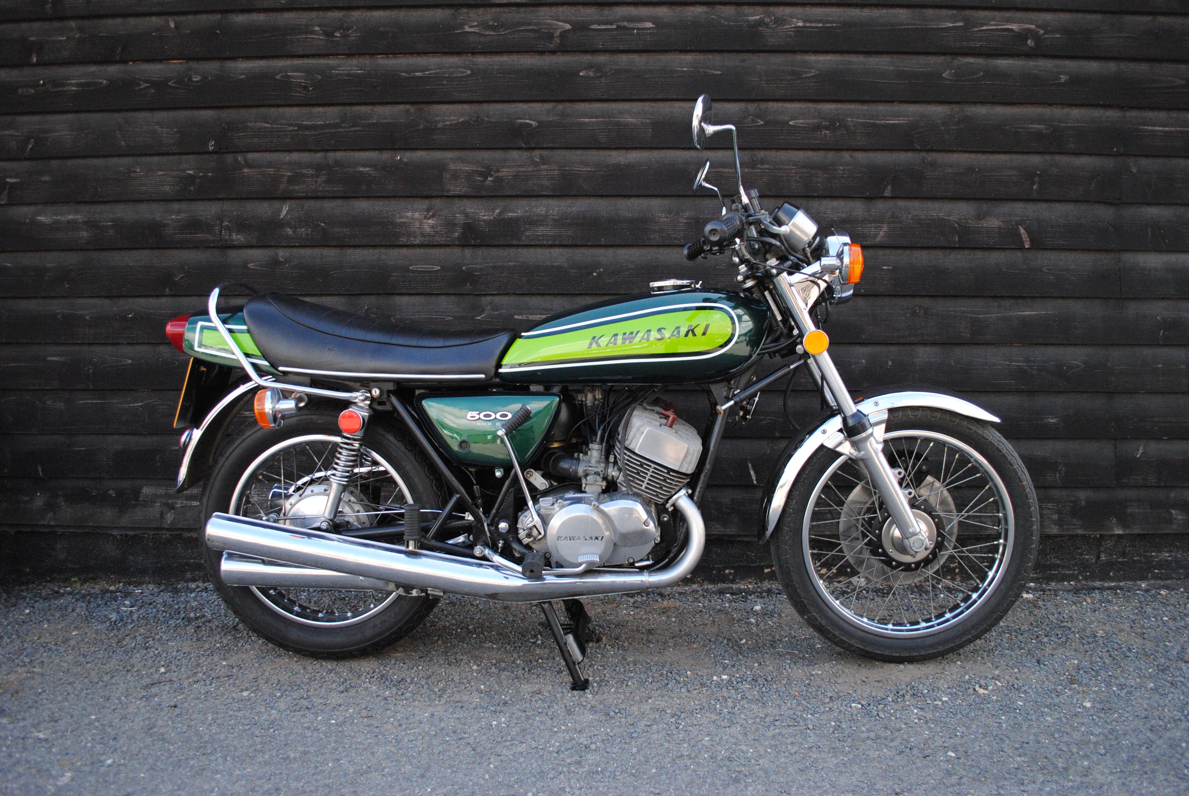 Bonhams Cars : 1974 Kawasaki 498cc Mach III (H1) Frame no. H1F-40535 Engine no. KAE 110553