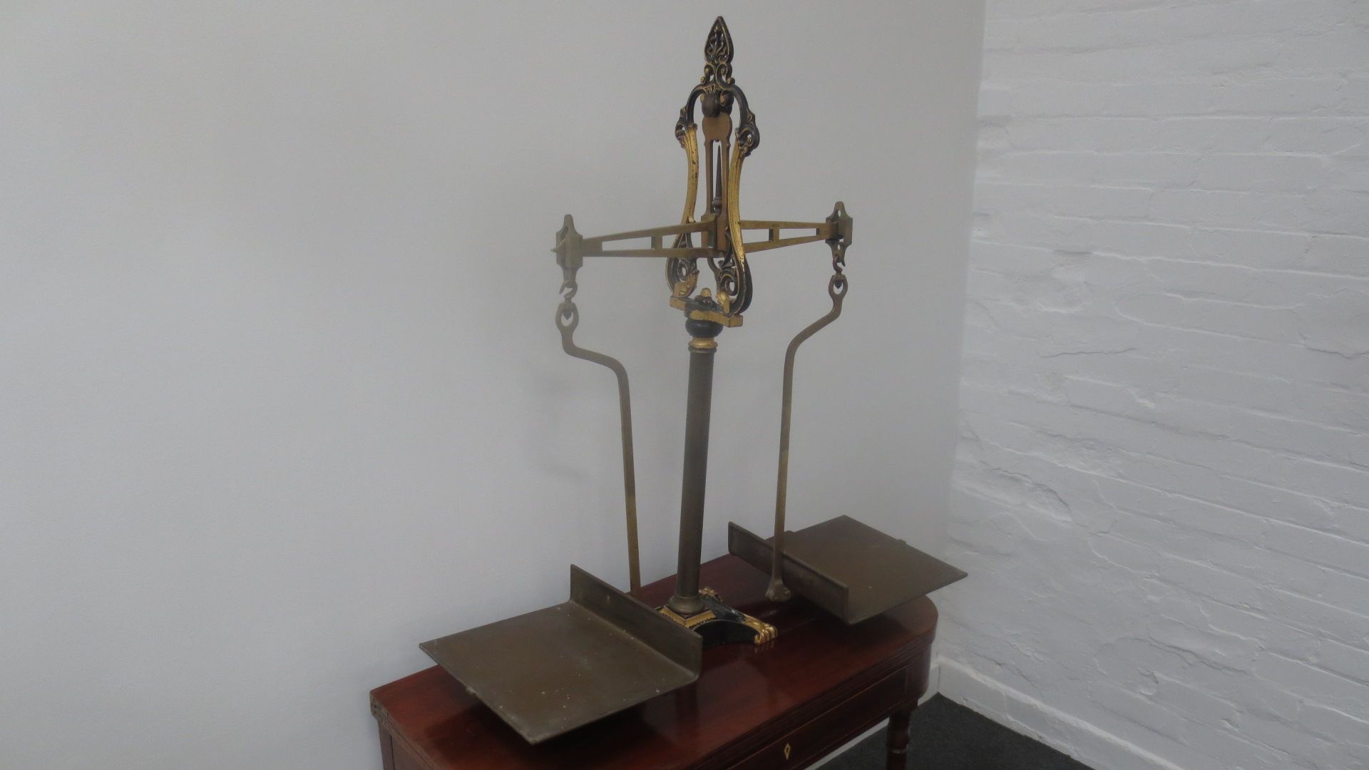 Bonhams : A Victorian set of brass, copper and cast iron balance ...