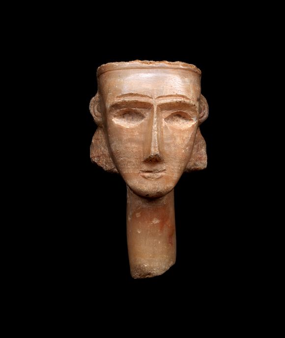 Bonhams : A South Arabian alabaster female head