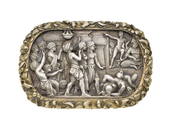 Bonhams : A set of four 19th century silver and silver-gilt electrotype ...