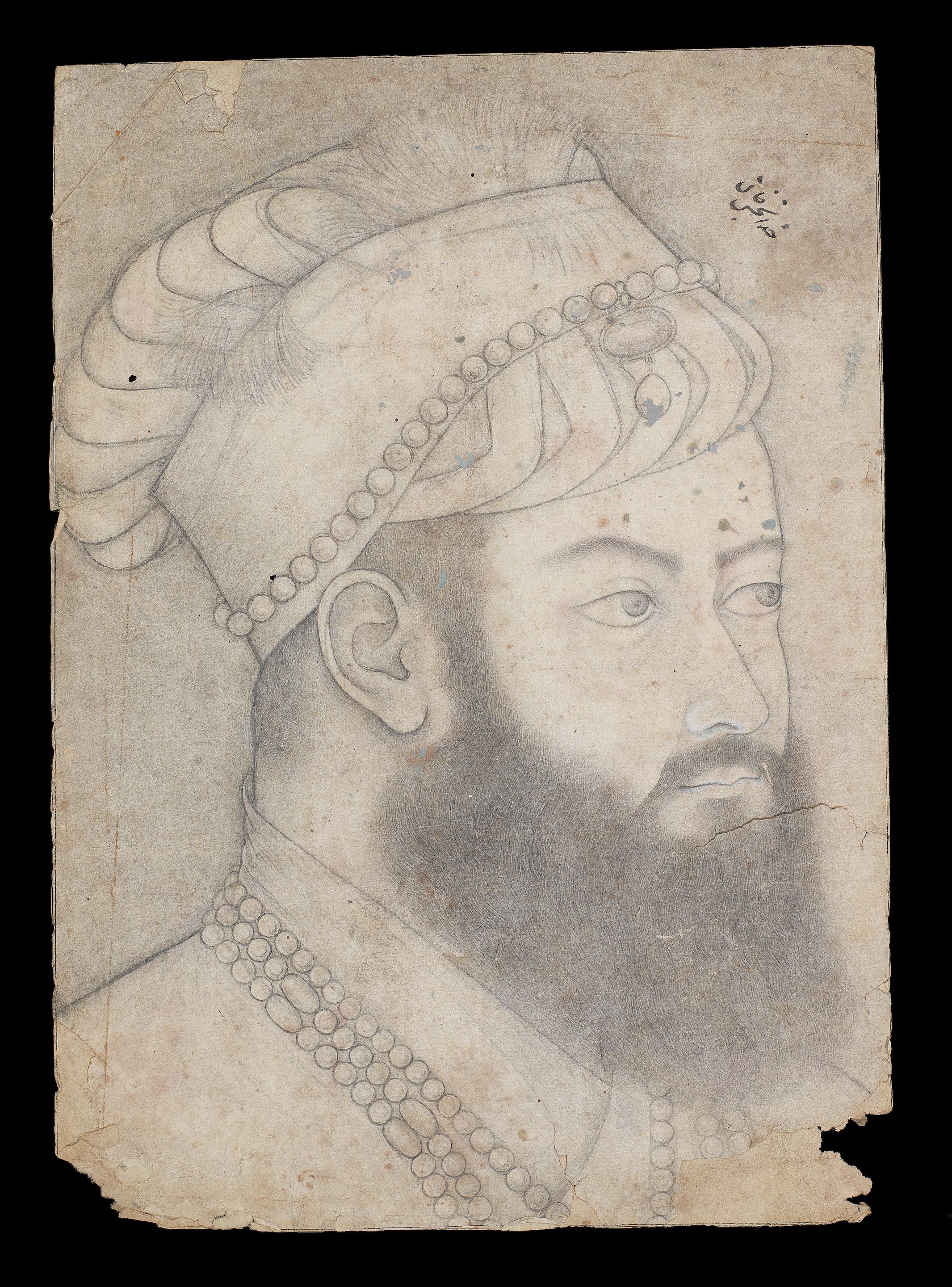 Bonhams : A head and shoulders portrait of a Mughal officer facing ...