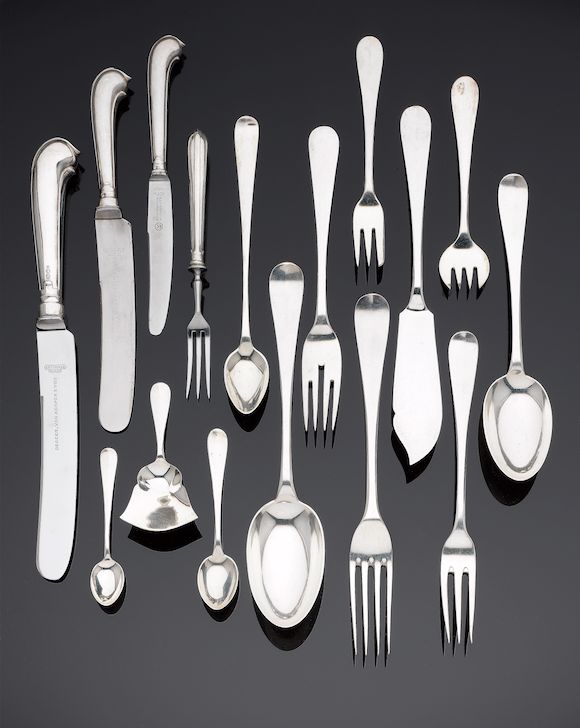 Bonhams : A 20th century Dutch silver table service of flatware and ...